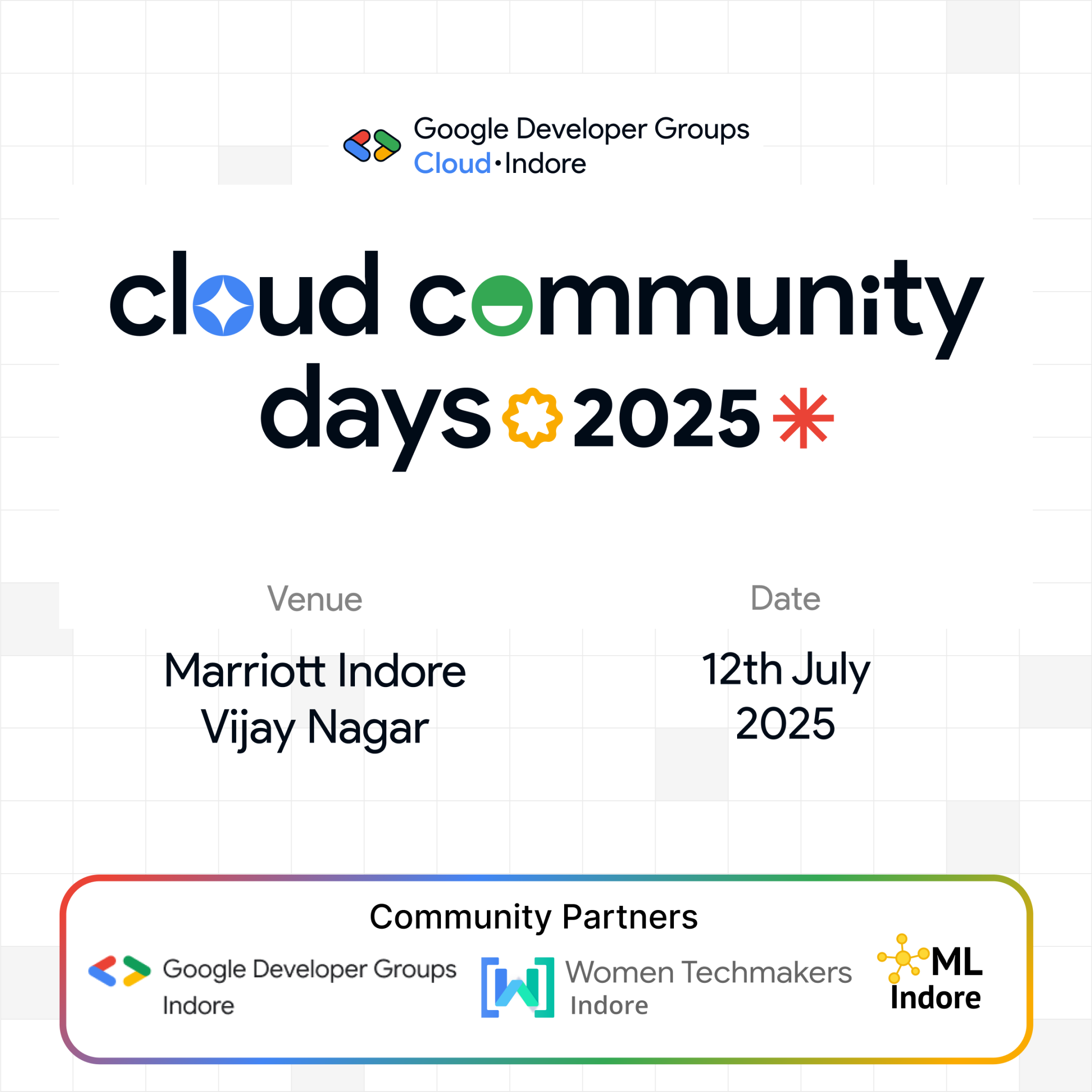 See Cloud Community Days 2025 Indore at Google Developer Groups GDG ...